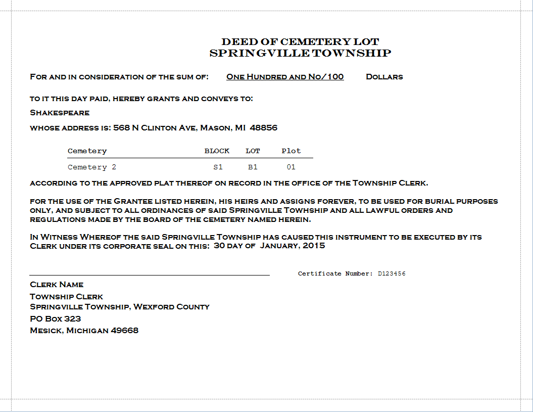 Cemetery Management 3 - BS&A Software