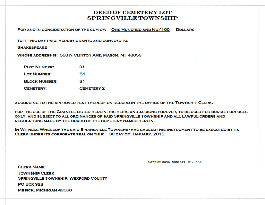 Cemetery Management 4 - BS&A Software