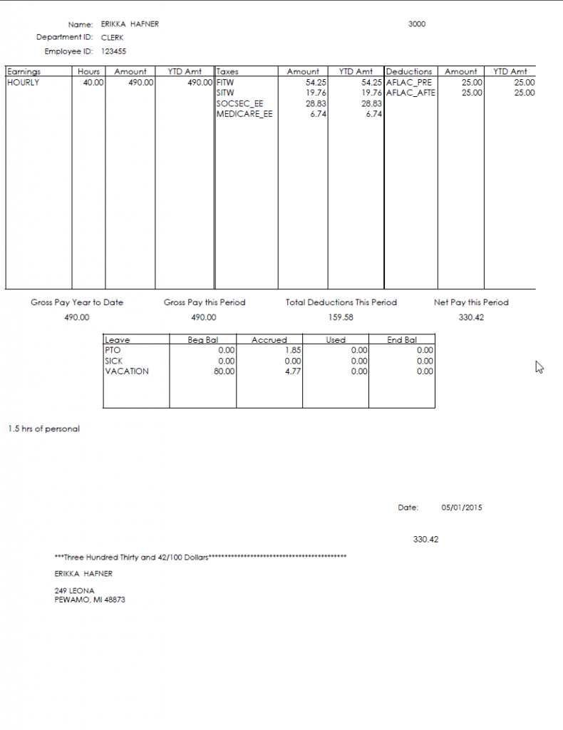 Payroll 1 - BS&A Software