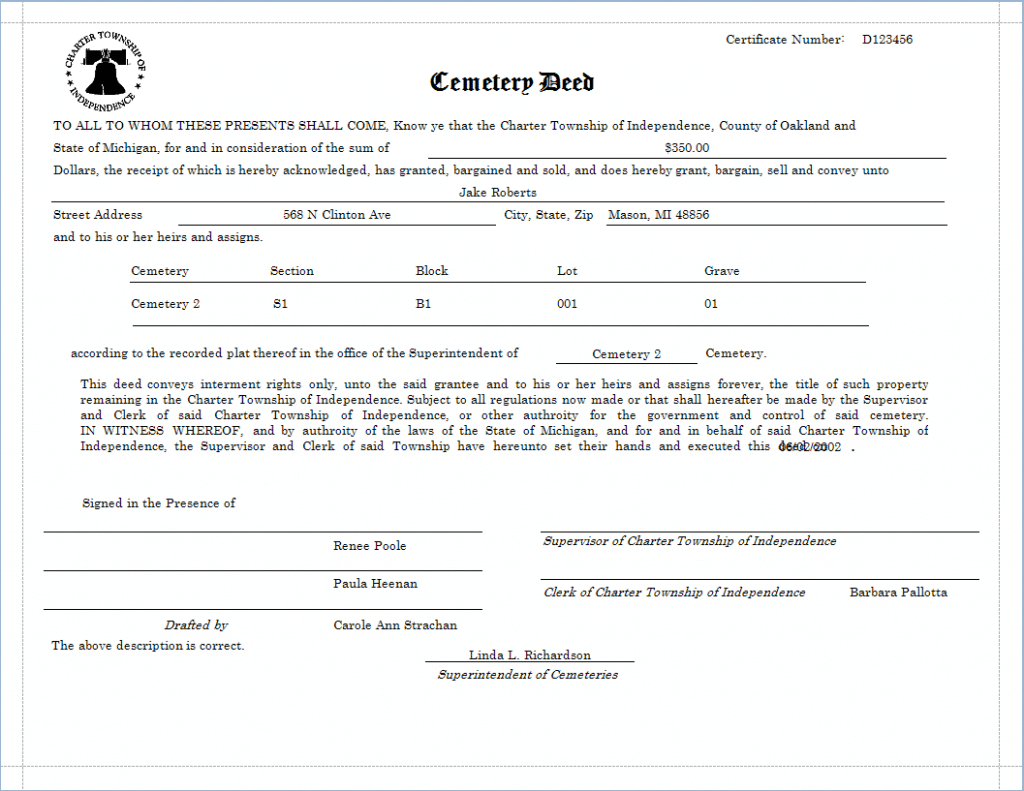 Cemetery Management 6 - BS&A Software