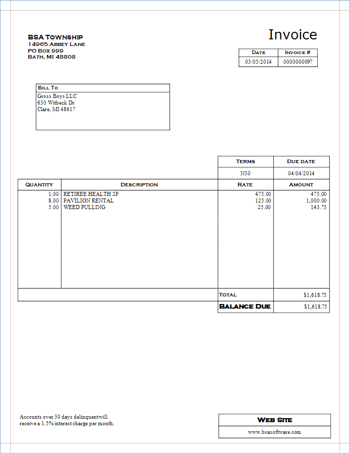 Miscellaneous Receivables 7 - BS&A Software
