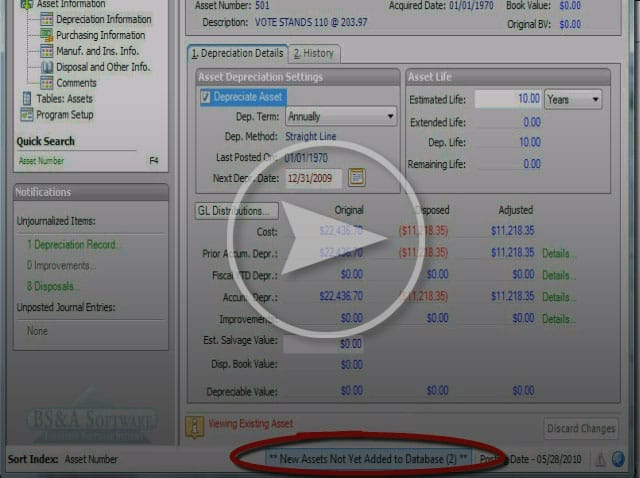 Fixed Assets | Municipal Finance Management | BS&A Software