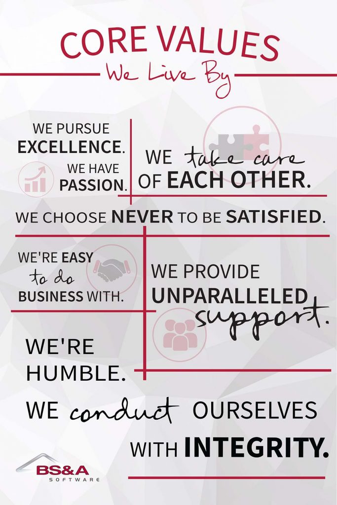 Core Values - BS&A Software